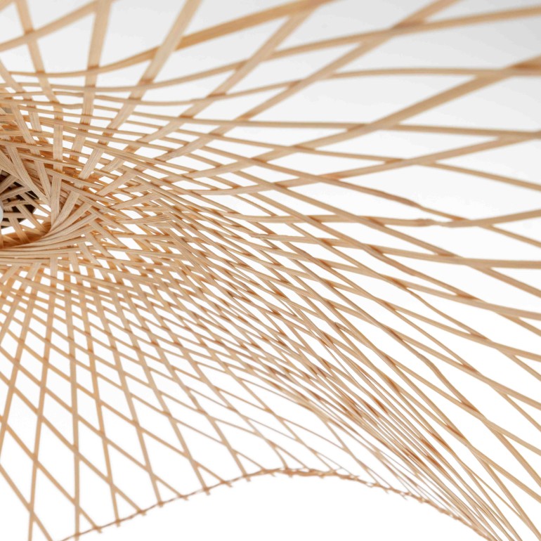 Buy Natural Hand-Woven Bamboo Wave Pendant Lamp - Small from Wholesale ...