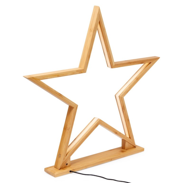 Buy Natural Bamboo Star LED Lamp - Large from Wholesale Lighting ...