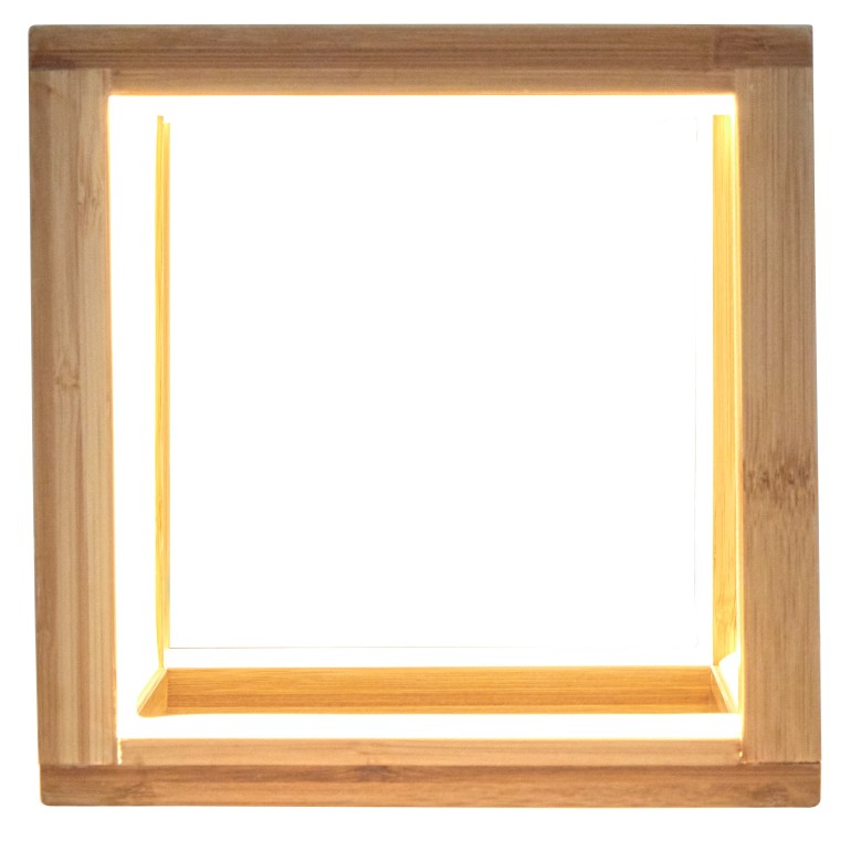 Buy Natural Bamboo Cube LED Lamp - Small from Wholesale Lighting ...